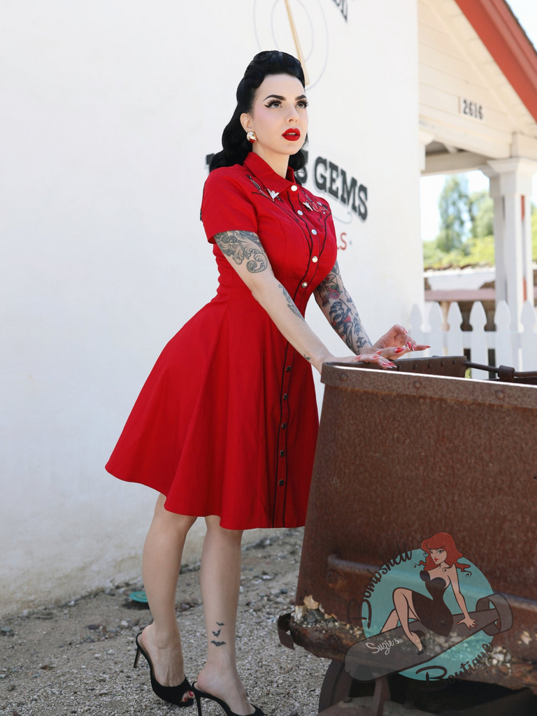Rebel Love Outlaw Dress - Various Colours – Suzie's Bombshell Boutique