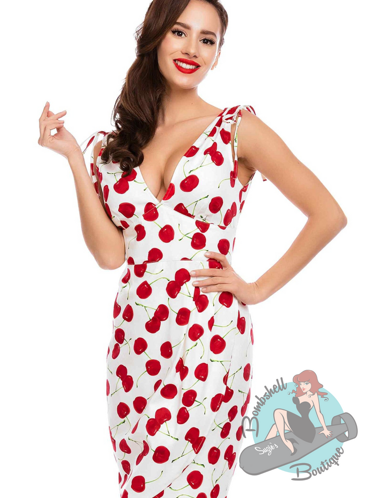 Dolly & Dotty Marilyn Cherry Wiggle Dress – Suzie's Bombshell Boutique